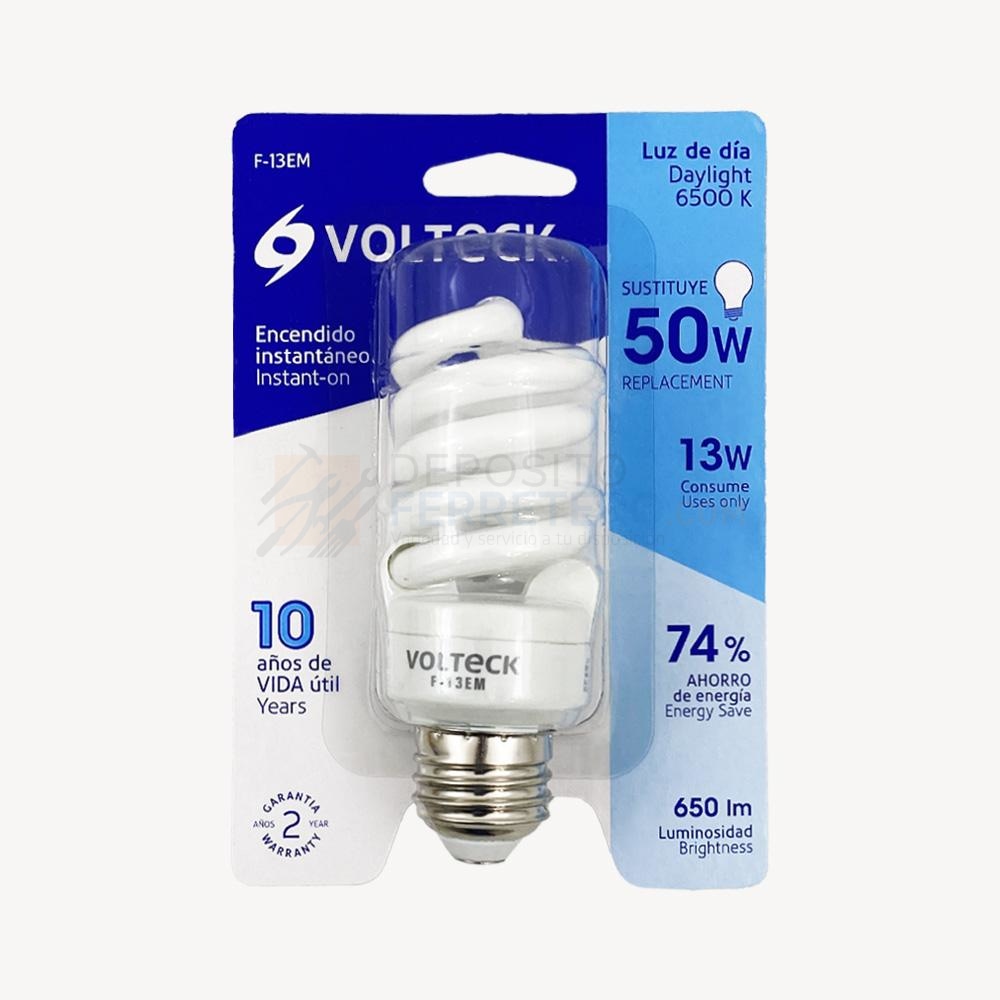 BOMBILLO B/C MINI 13W F-13EM VOLTECH BCO — Depósito Ferretero